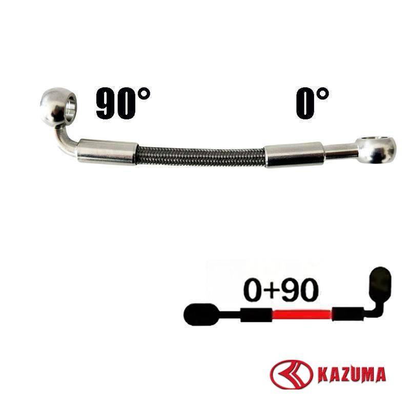 Braided Steel Hydraulic Brake Line 10mm Banjo 0°- 90 - Kazuma Atv Parts ...